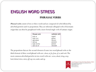 English word stress | PPT