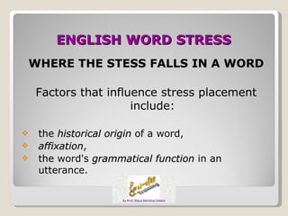 English word stress 2012 | PPT