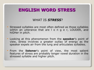 English word stress 2012 | PPT