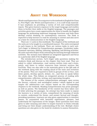 English Workbook NCERT Textbook for students | PDF