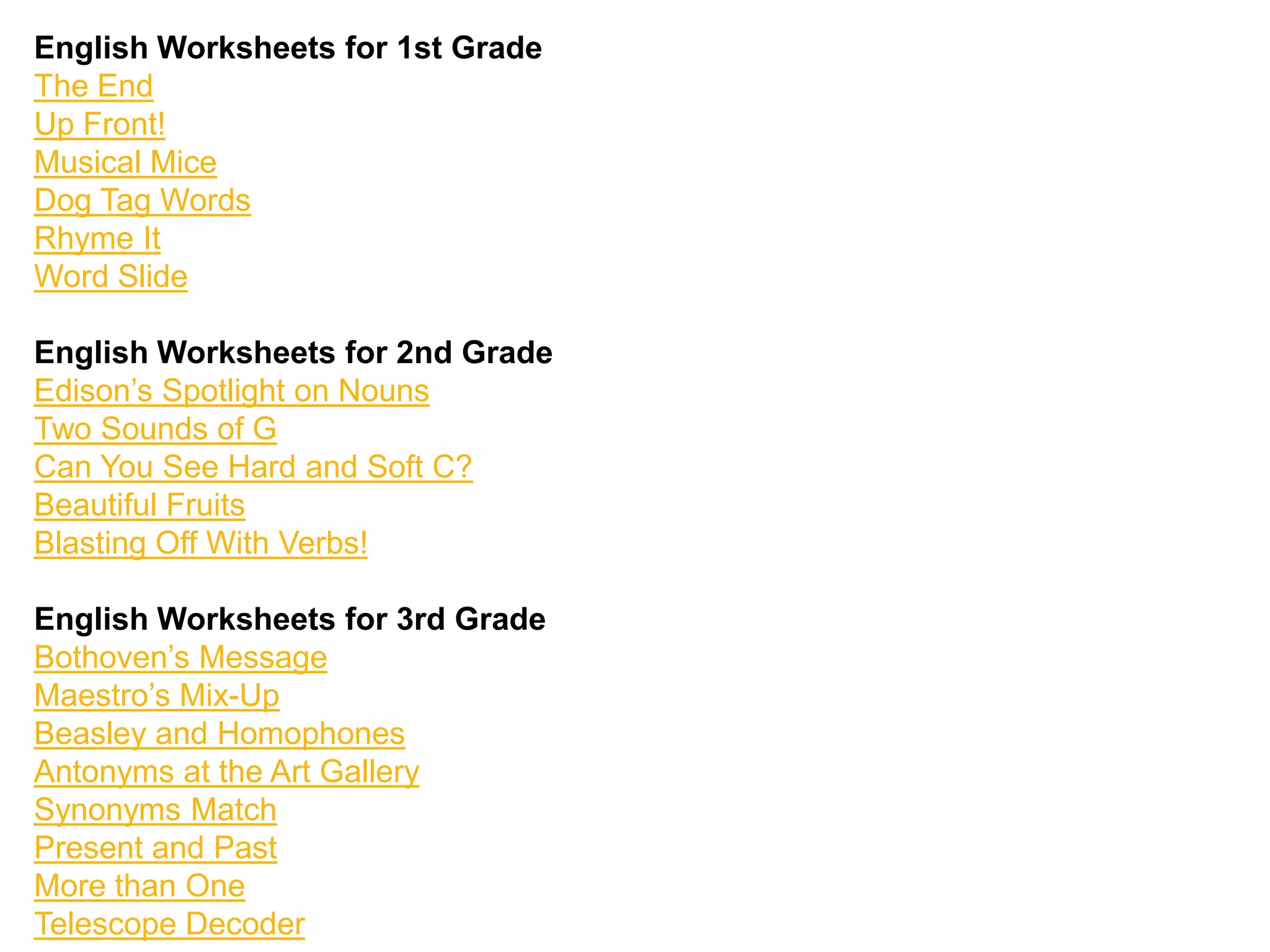 English worksheets | PPTX