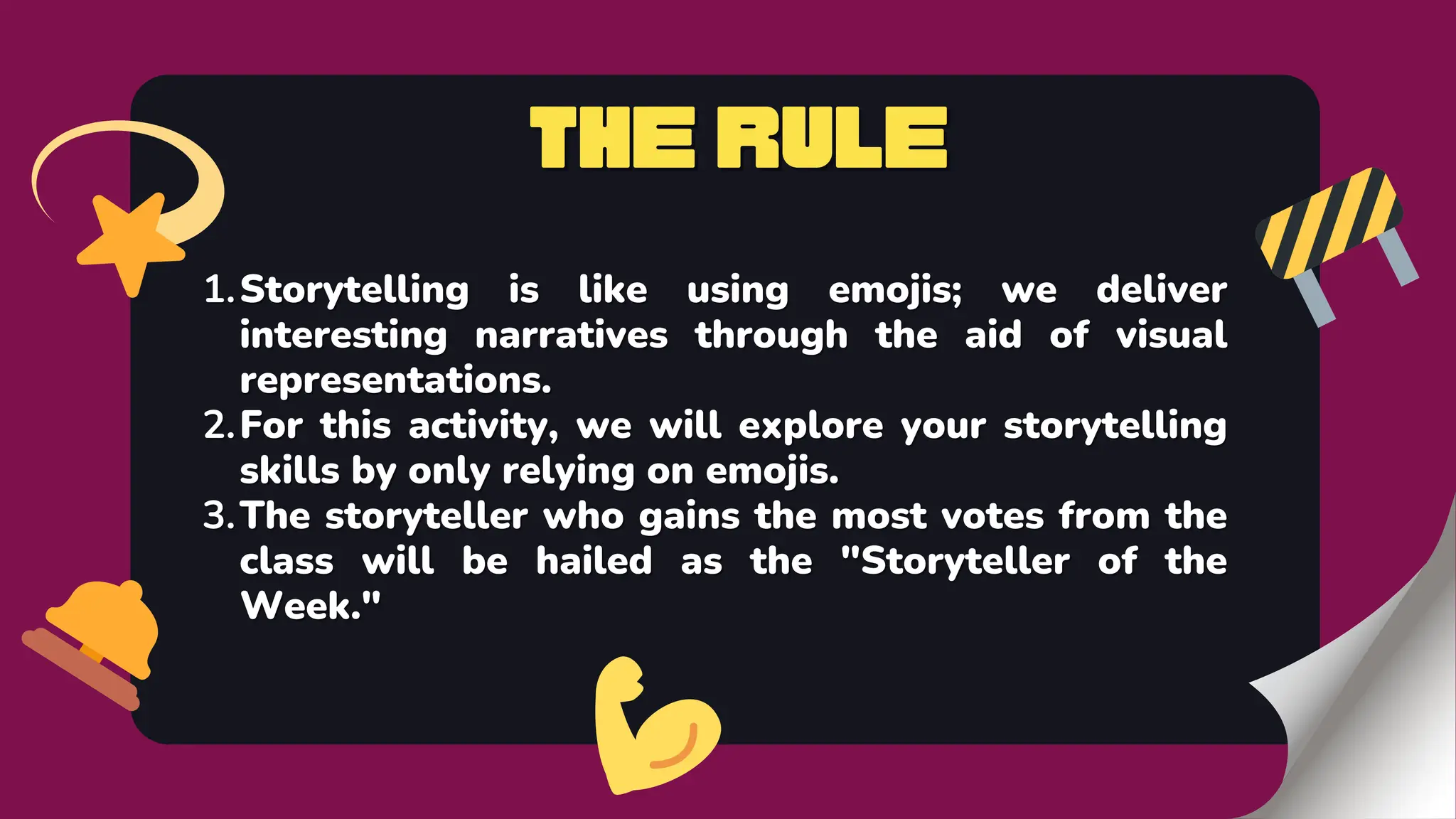 Writing a story using emojis which is a game activity | PDF