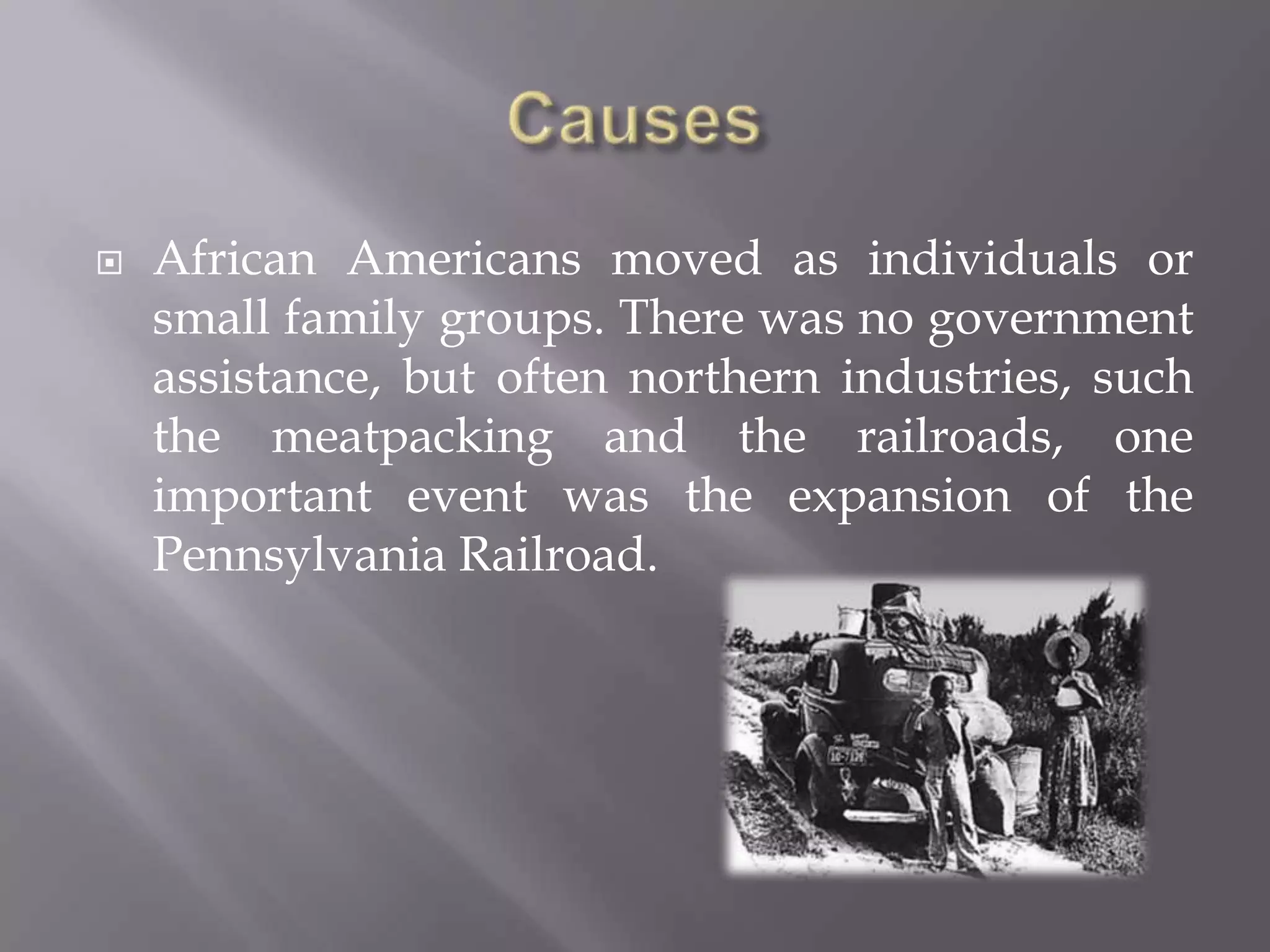 English work, the great migration. | PPT