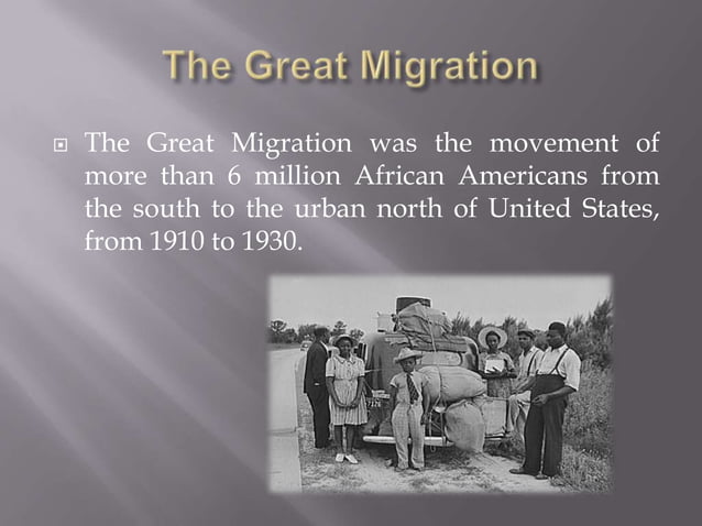 English work, the great migration. | PPT