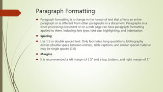 English writing formats | PPTX