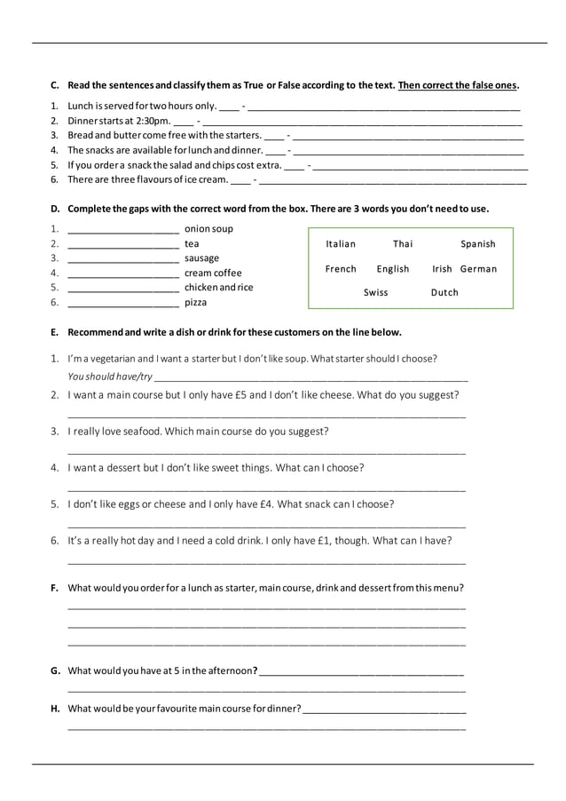 English written test | PDF