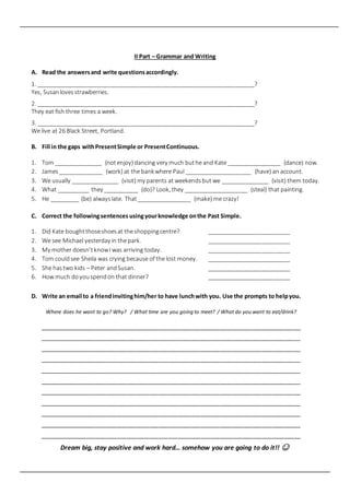 English written test | DOCX