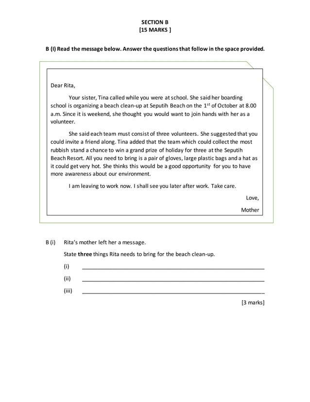 English year 4 paper ii | PDF