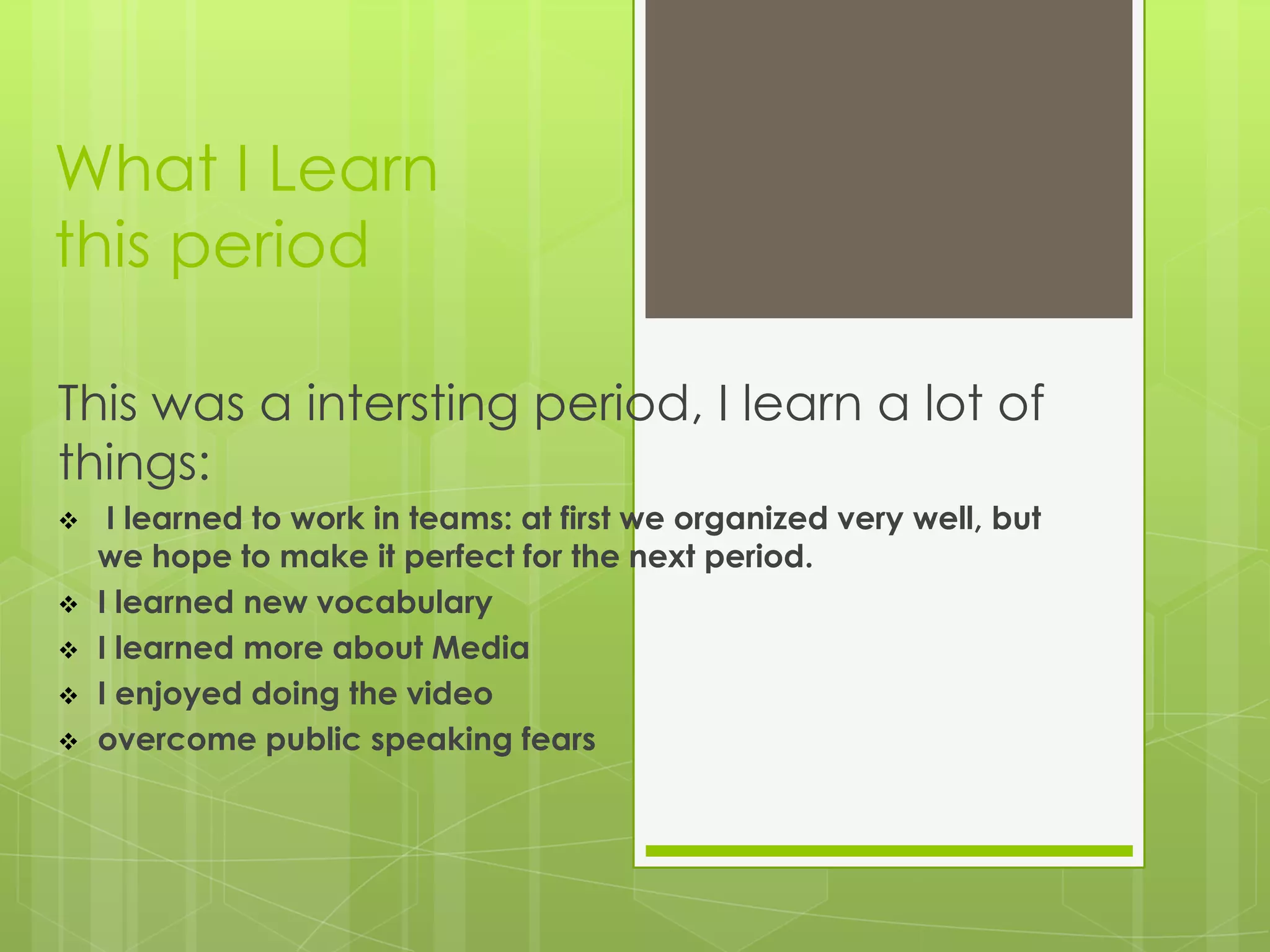 Englis what I learn | PPTX