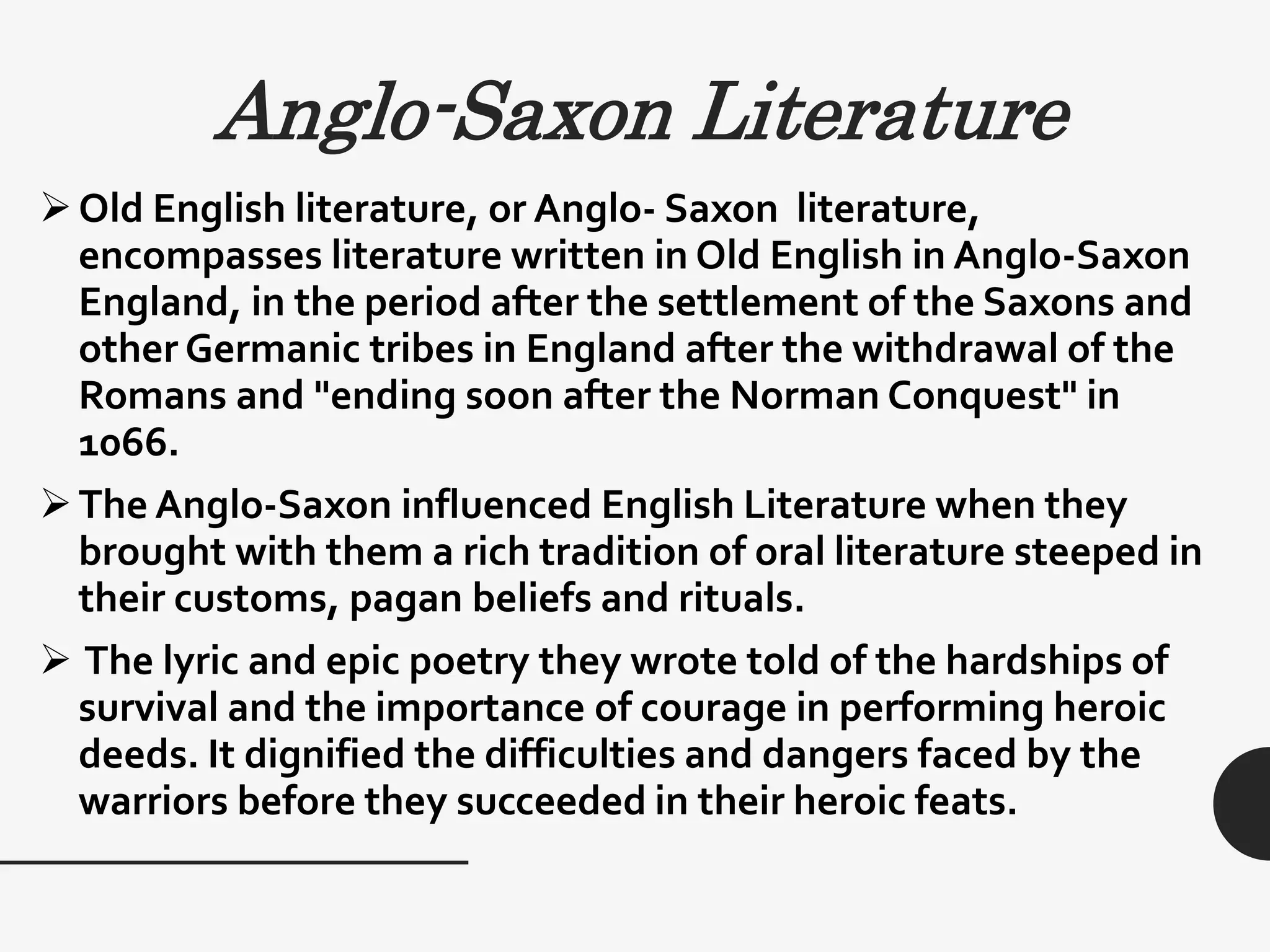 English Literature Ages (edited) | PPTX