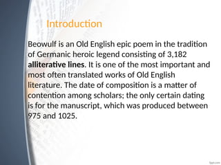 English literature, old, midieval periods | PPT