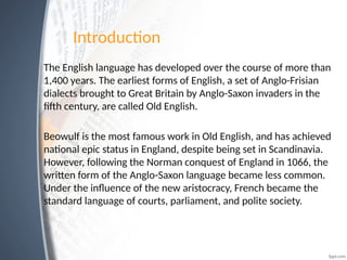 Old English Literature and Old English language | PPTX