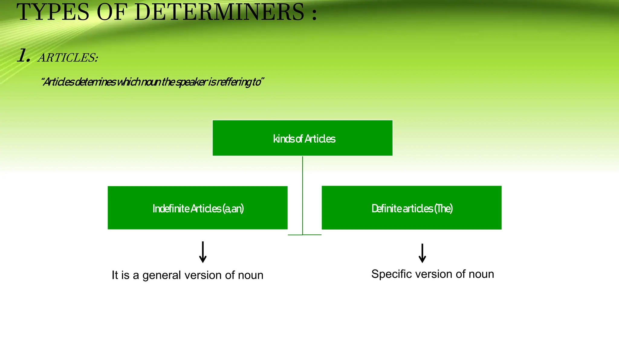 determiners andddd its types in detailed | PPT