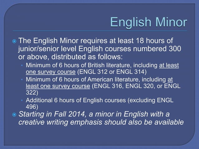 English Major orientation | PPT