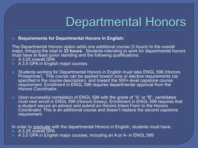 English Major orientation | PPT