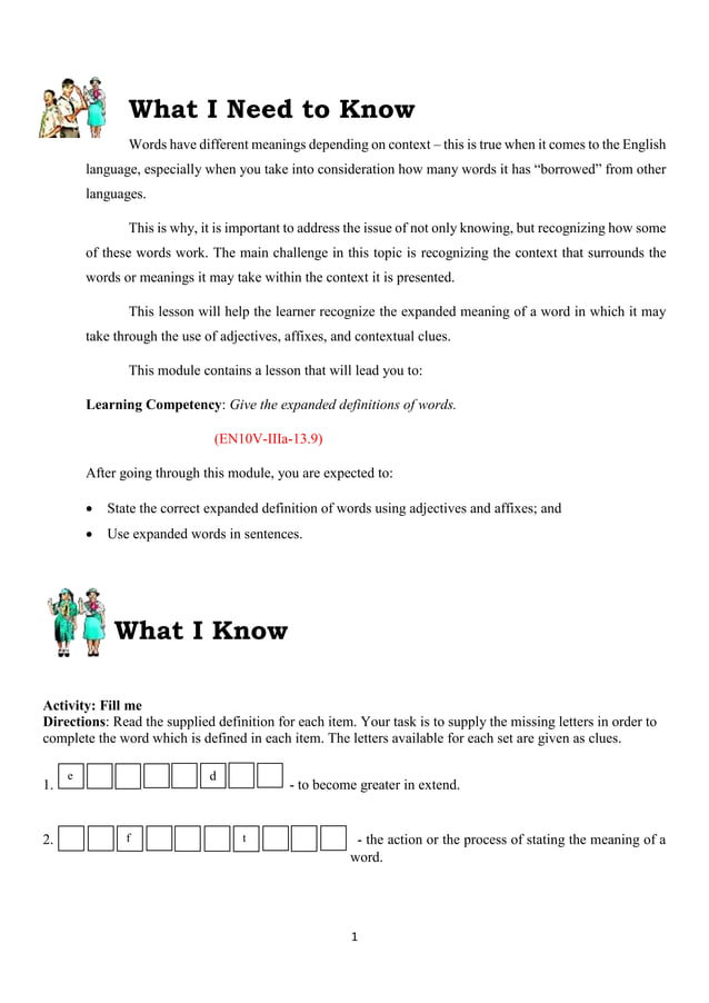 Expanded definition: technical and operational | DOCX | Education