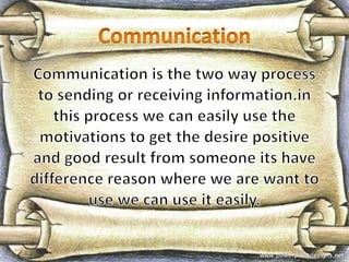 English presentation what is communication using motivation in ...