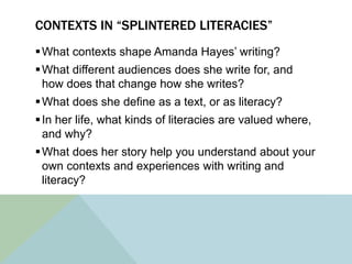 Englwrit112: Writing Contexts | PPT