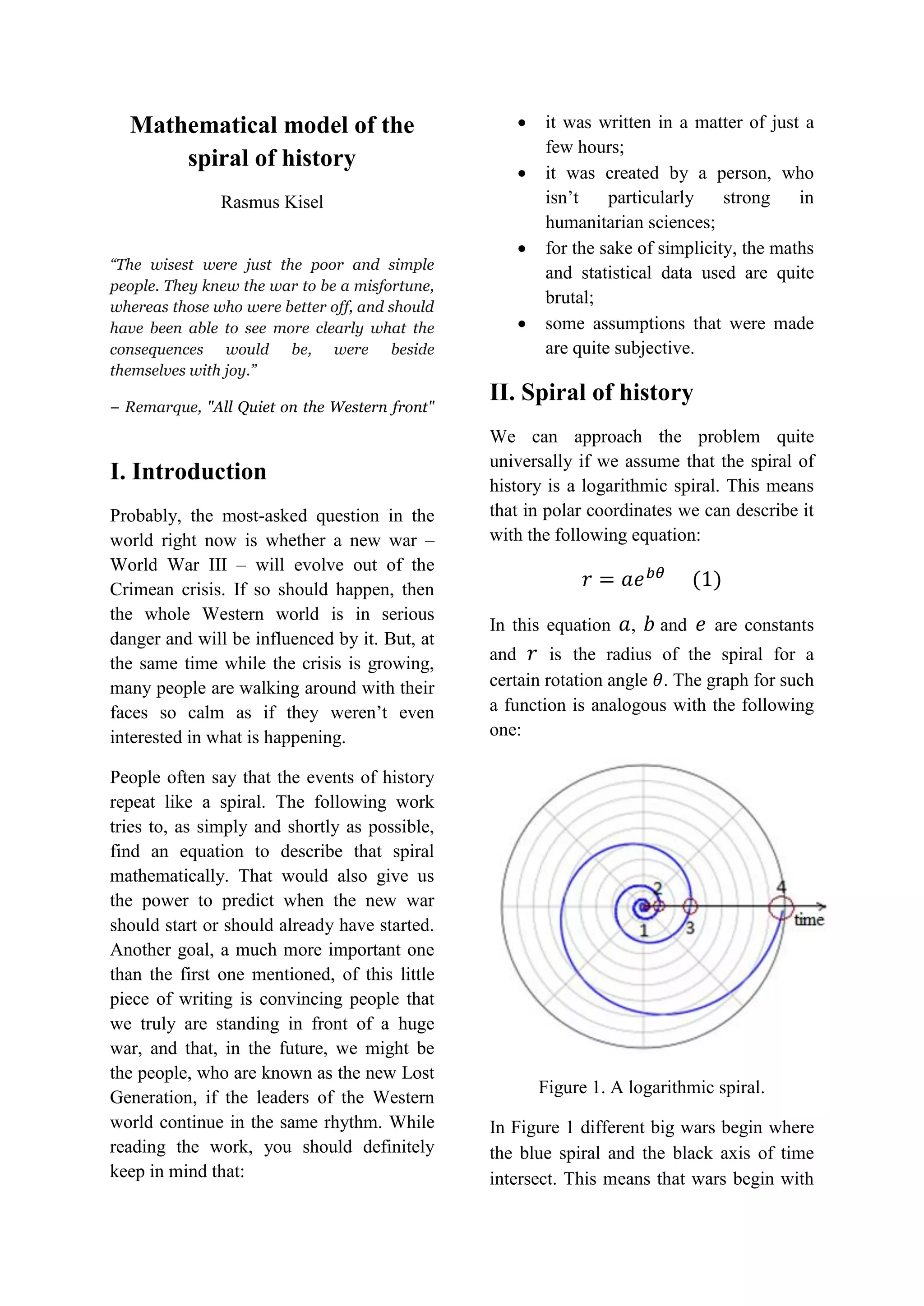 [Eng] mathematical model of the spiral of history | PDF