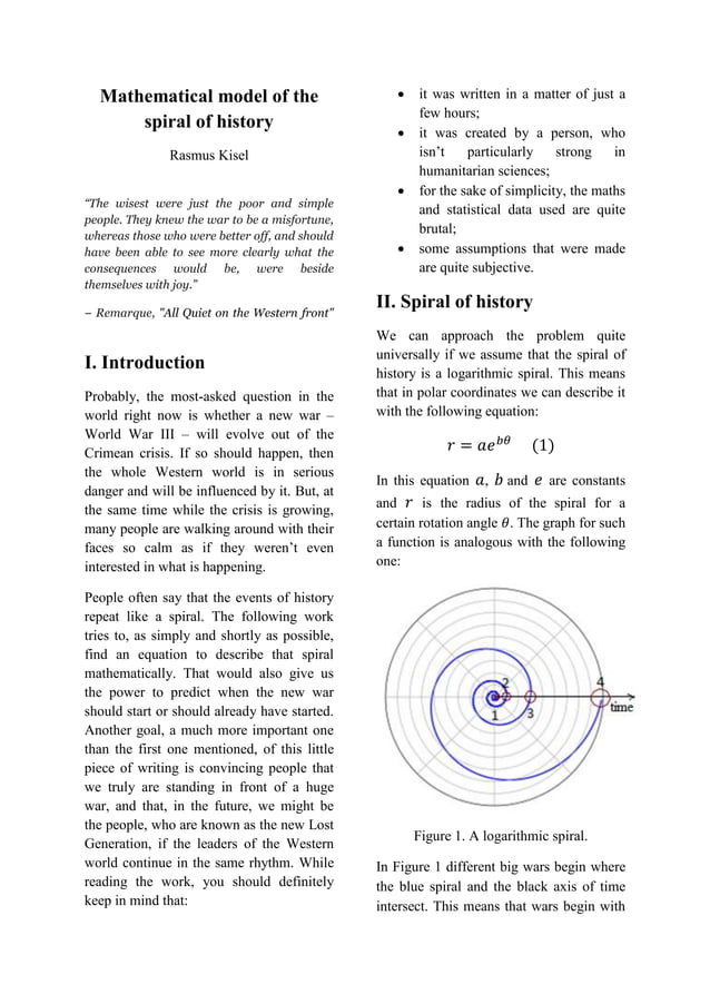 [Eng] mathematical model of the spiral of history | PDF | Physics | Science