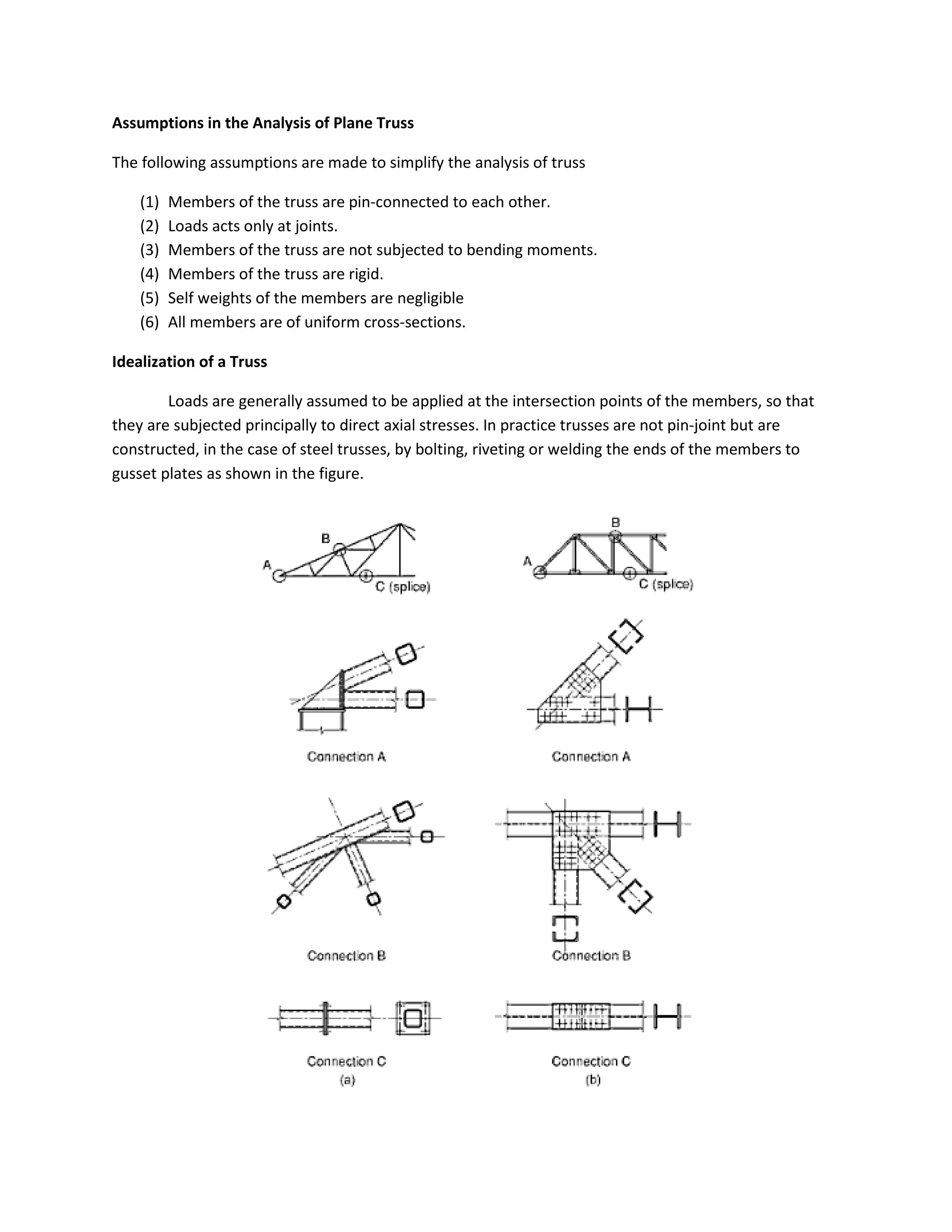 Engmech 07 (analysis of trusses) | PDF
