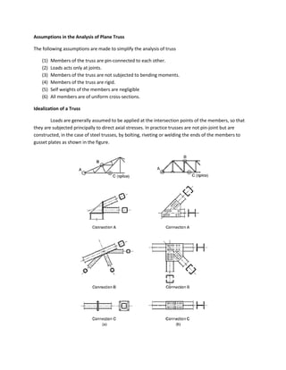 Engmech 07 (analysis of trusses) | PDF