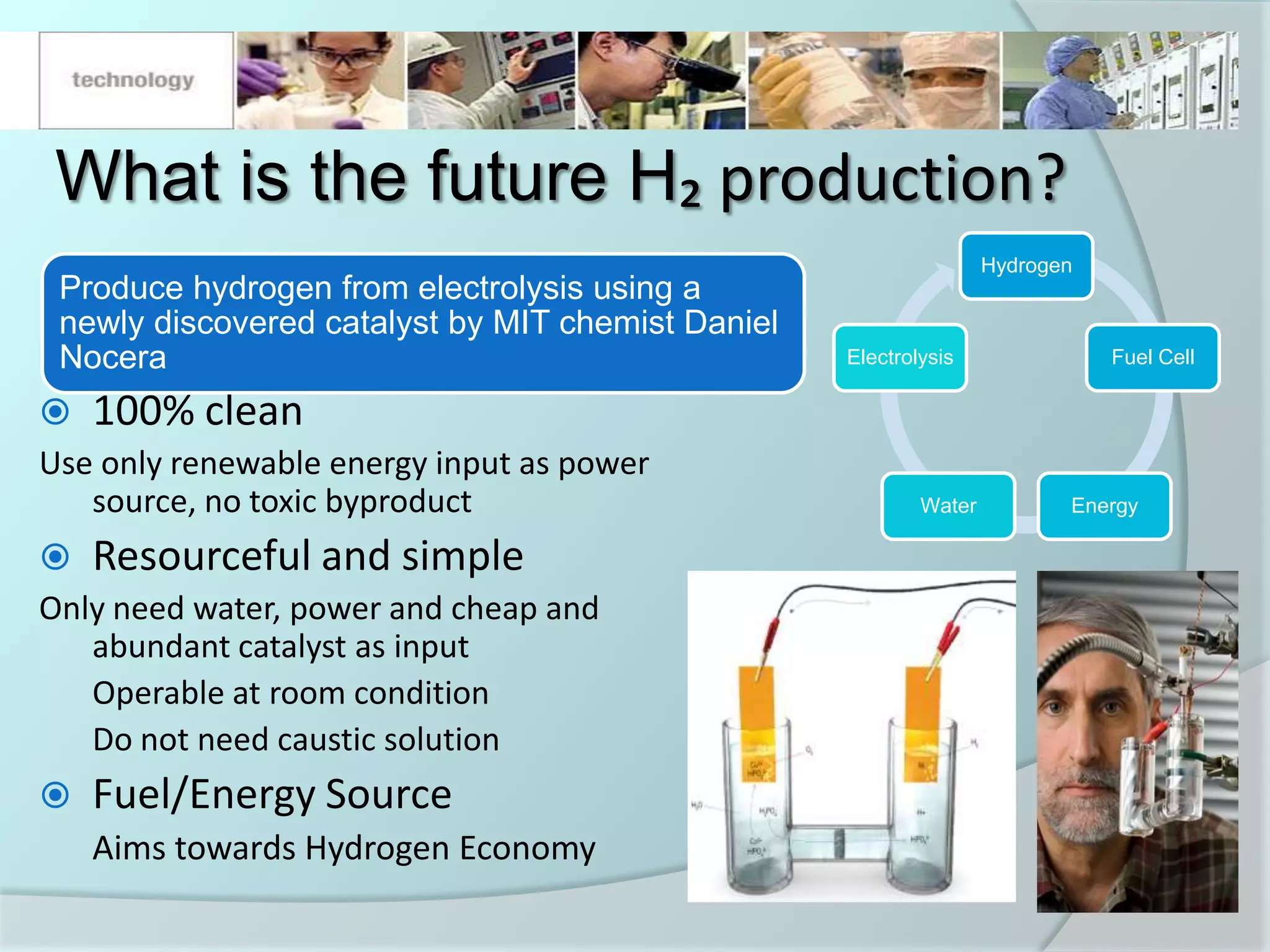 Engineering Management Project: Technology Strategy for Future Hydrogen Production | PPTX