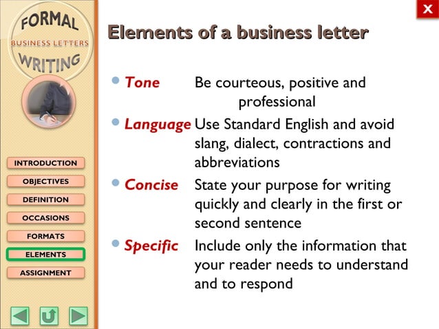 English M3 Formal Writing business letters | PPT