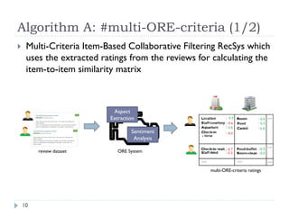 Analysis, design and implementation of a Multi-Criteria Recommender System based on Aspect ...