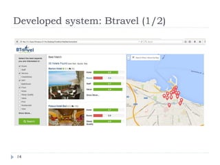 Analysis, design and implementation of a Multi-Criteria Recommender System based on Aspect ...