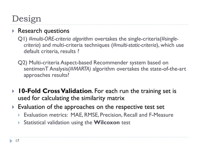 Analysis Design And Implementation Of A Multi Criteria Recommender System Based On Aspect