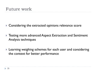 Analysis, design and implementation of a Multi-Criteria Recommender System based on Aspect ...
