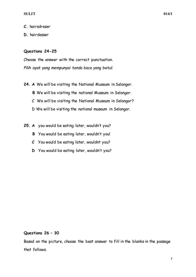 Eng mock upsr exam | DOCX | Soccer | Sports