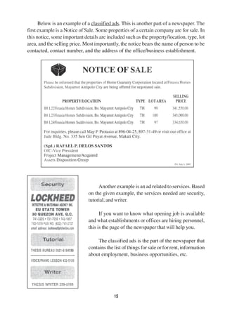 Eng parts of a newspaper | PDF