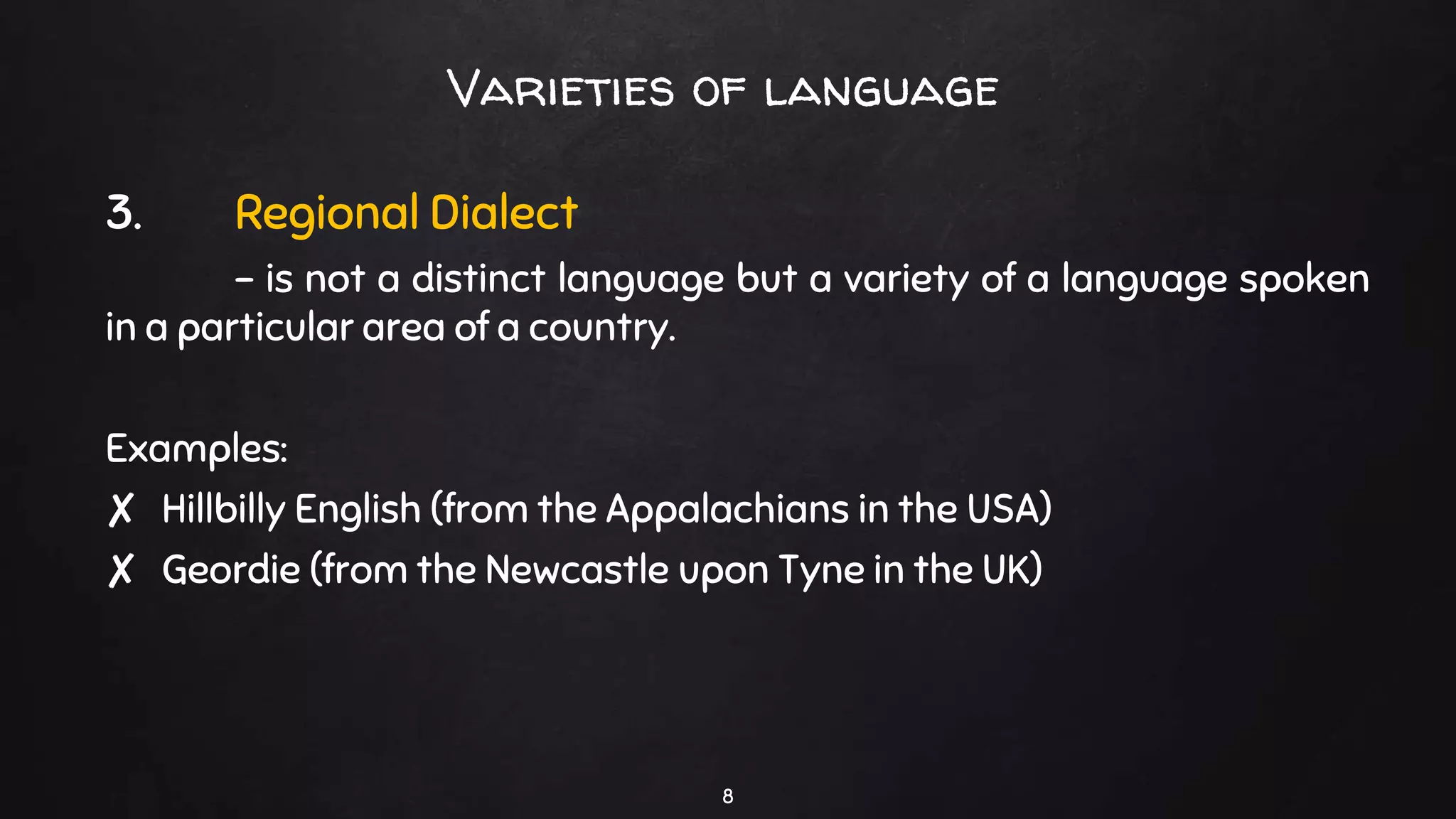 Varieties and Registers of Spoken and Written Language | PPTX