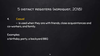 Varieties and Registers of Spoken and Written Language | PPTX