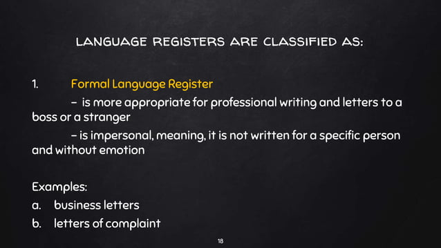 Varieties and Registers of Spoken and Written Language | PPTX