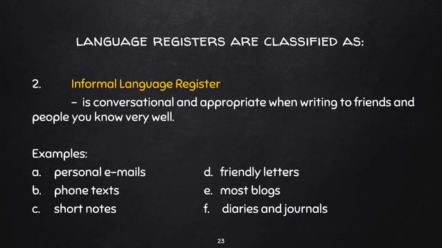 Varieties and Registers of Spoken and Written Language | PPTX