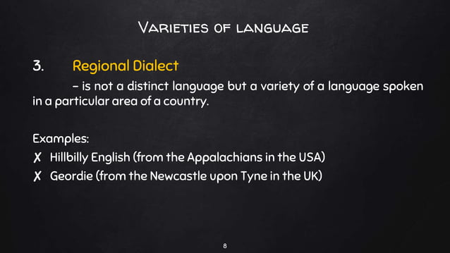 Varieties and Registers of Spoken and Written Language | PPTX
