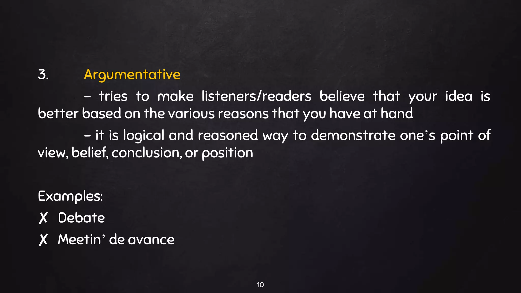 Communication for Various Purposes | PPTX