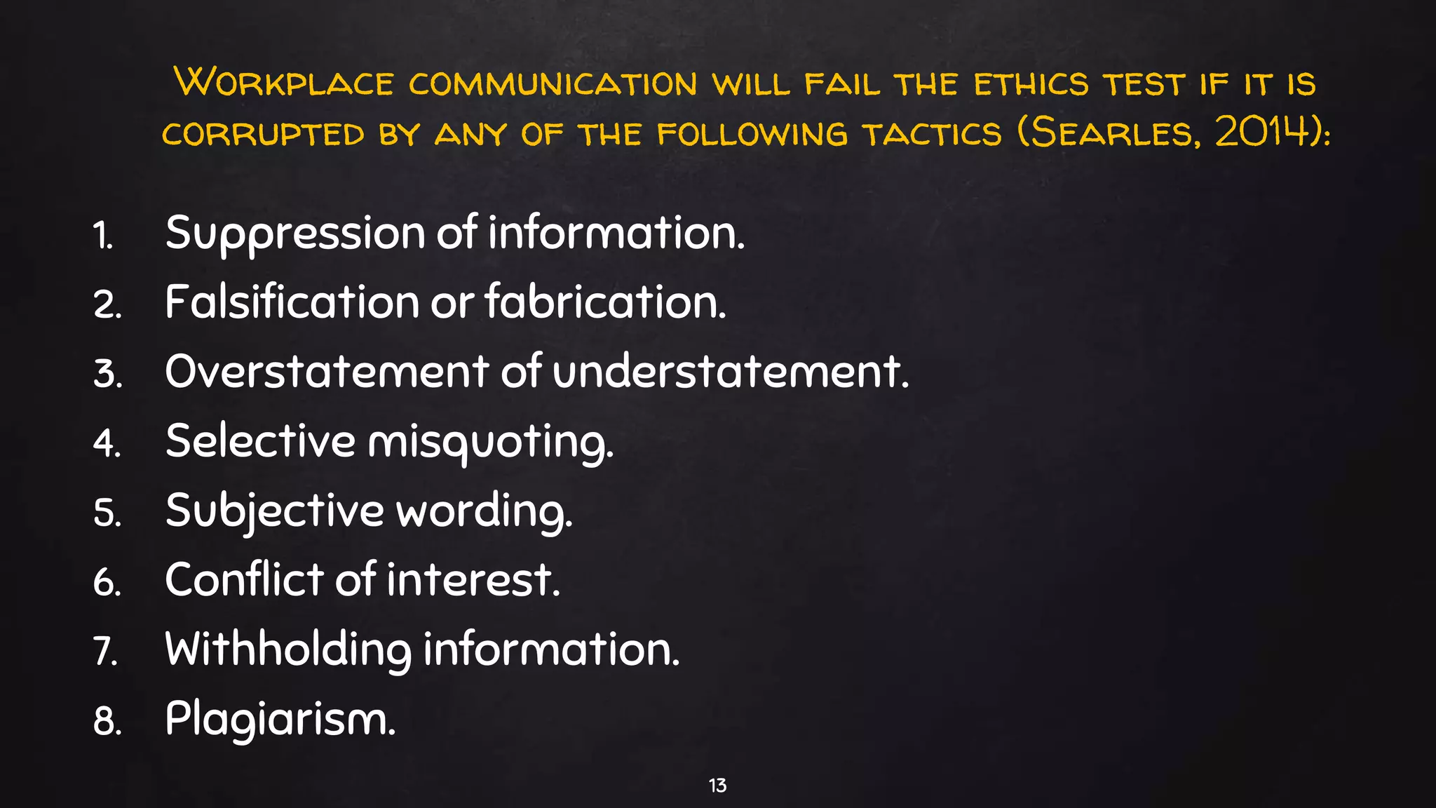 Communication for Work Purposes | PPTX