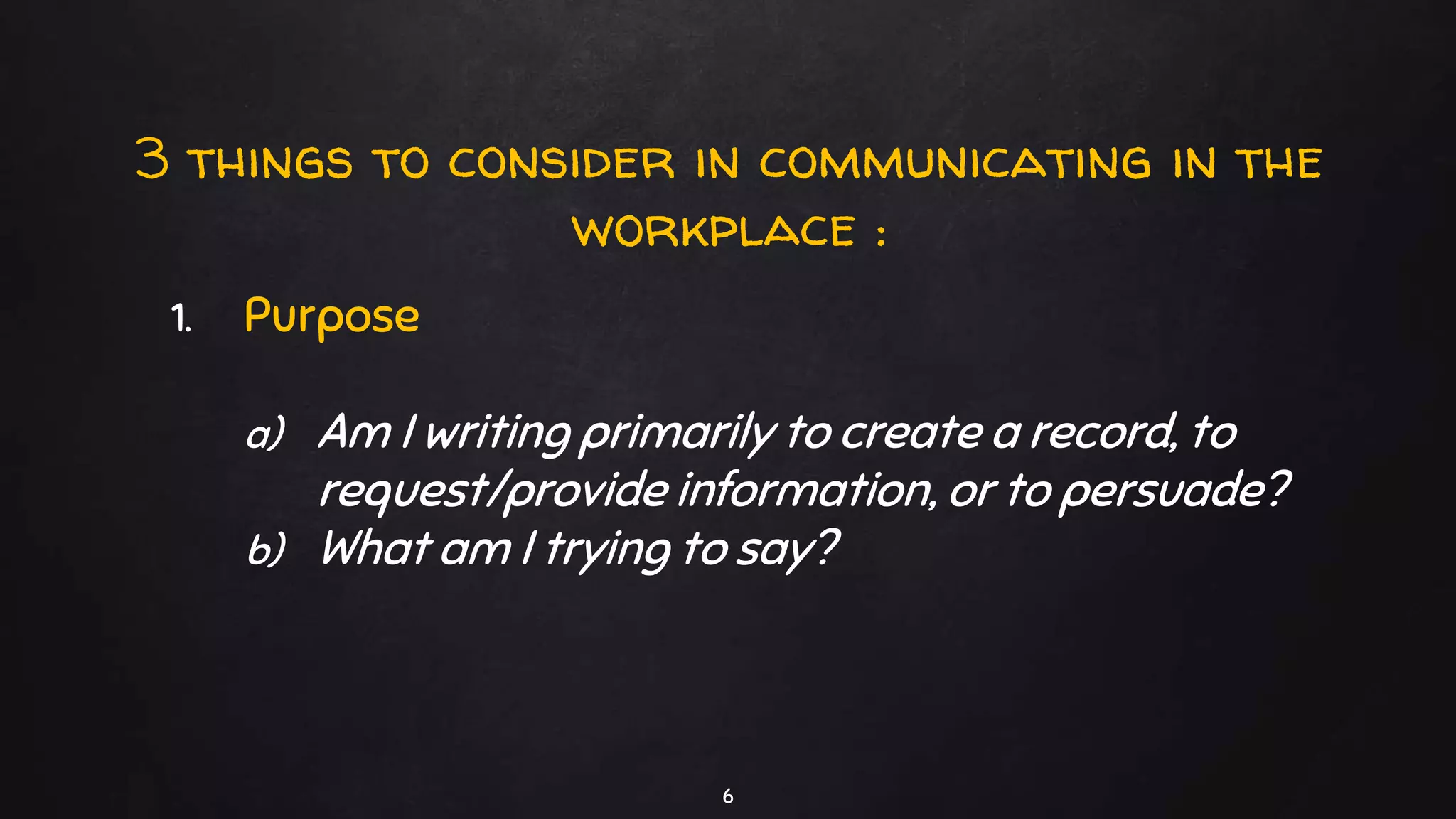 Communication for Work Purposes | PPTX