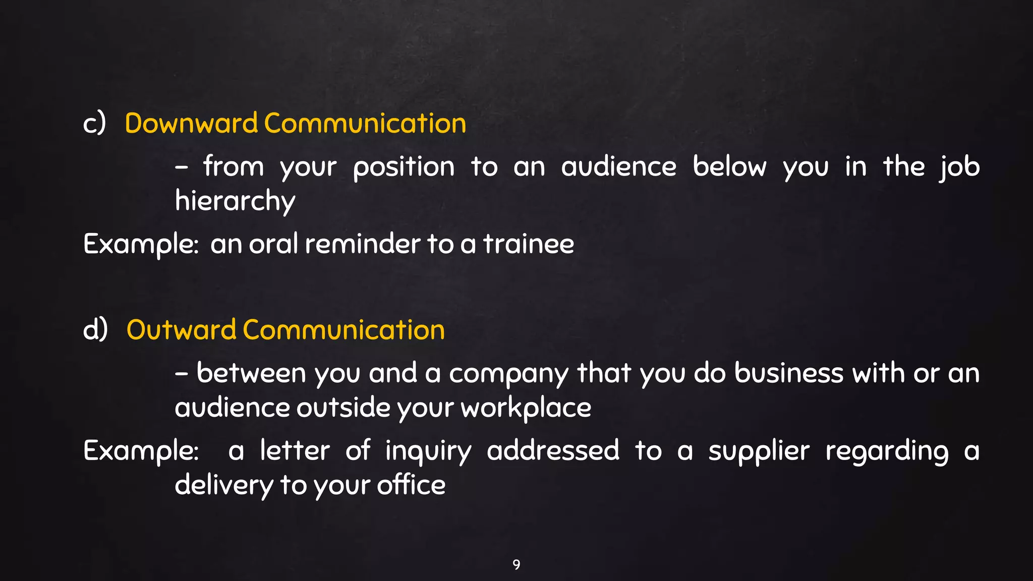 Communication for Work Purposes | PPTX