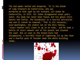 Eng the canterville ghost summary by kaustub shenoy | PPT