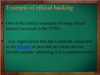 ETHICAL HACKING | PPT