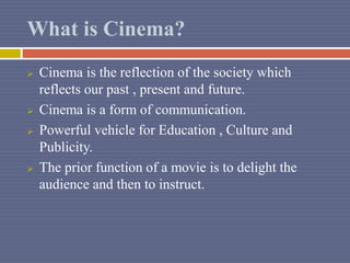 role of cinema in social awareness | PPTX | Movies | Entertainment