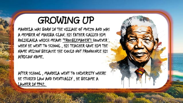 PPT ON NELSON MANDELA CLASS 10 SCHOOL PROJECT | PPTX