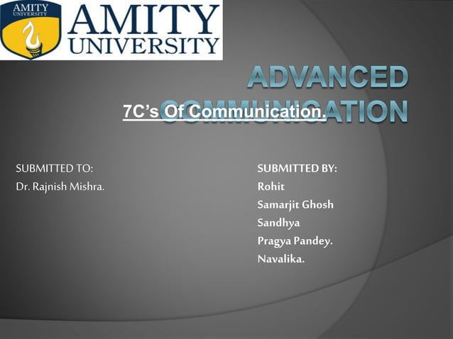 7C's of Communication | PPTX