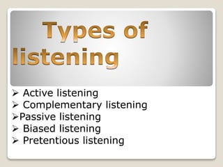 Types of listening | PPT