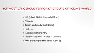 Presentation on Terrorism | PPT | PPTX